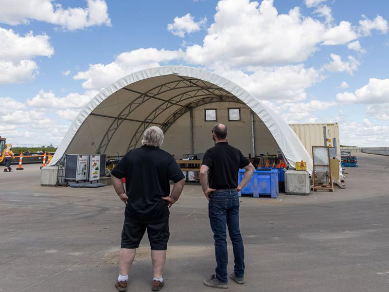 20ft Width Dome Container Shelter - etncover
