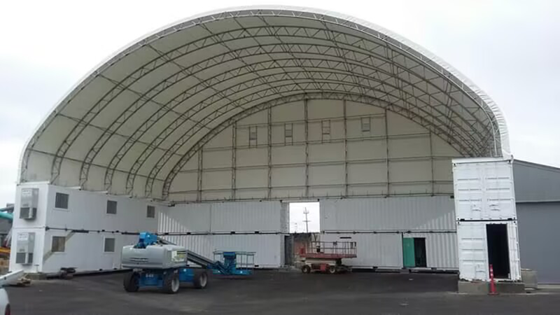 20ft Width Dome Container Shelter - etncover